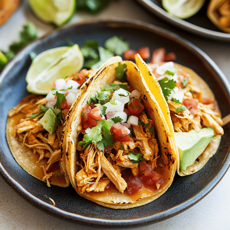Crockpot Shredded Chicken Tacos
